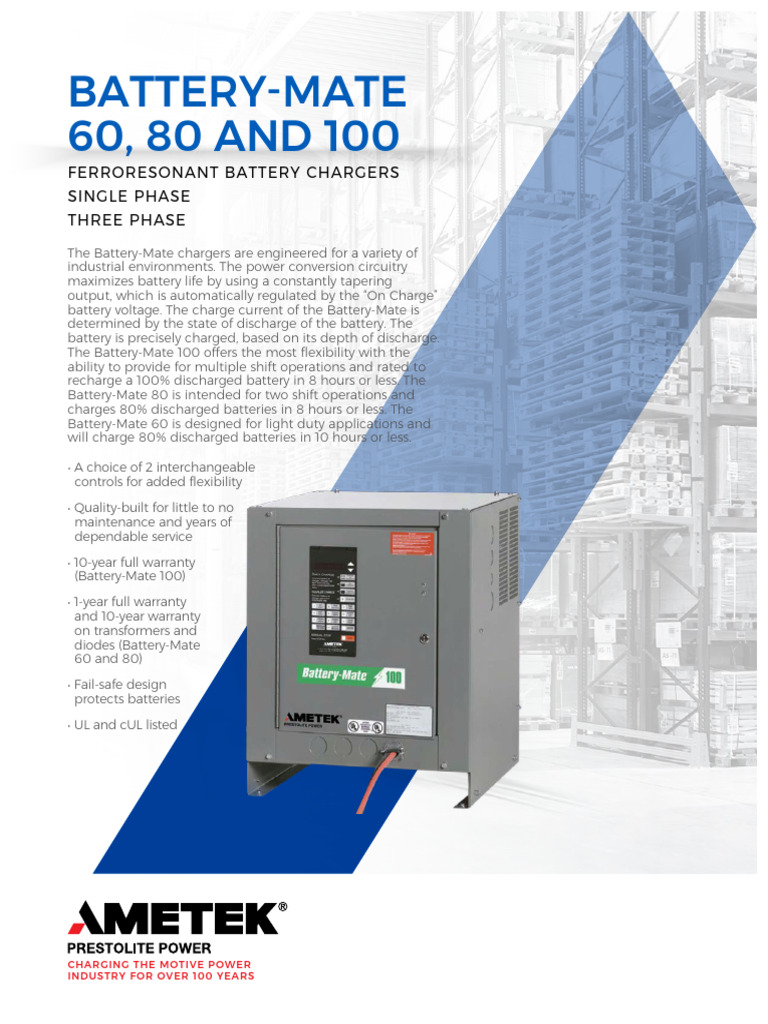 Ametek Prestolite Power Battery Mate 60-80-100!05!2019 | PDF | Battery ...