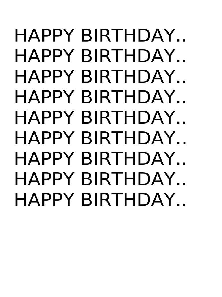 Happy Birthday | PDF