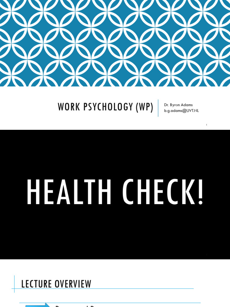Lecture 3 - Introduction to Work Psychology Job Analyses_Student Slides ...