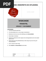 Graad 6 - Werkopdrag 1 Getalsinne Numeriese en Geometriese Patrone | PDF