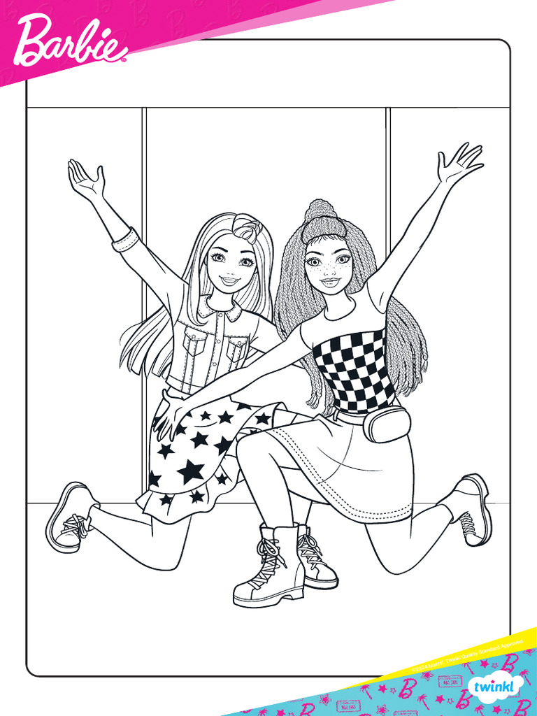 T Ad 1725874958 Barbie Colouring Sheets Ver 2 | PDF | Entertainment