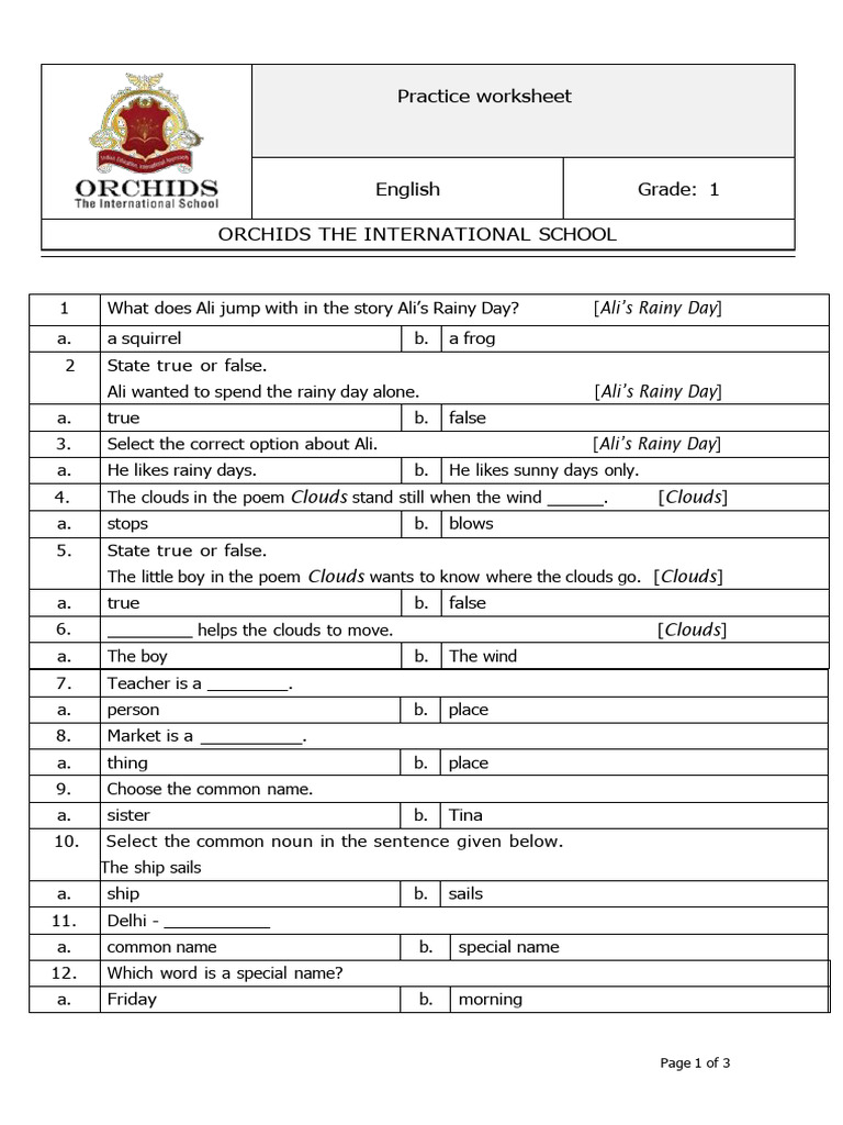 Grade 1 Practice Worksheet | PDF | Chess Theory | Chess