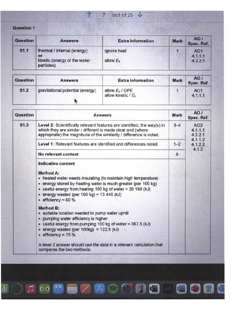 Physics Mark Scheme Past Paper | PDF