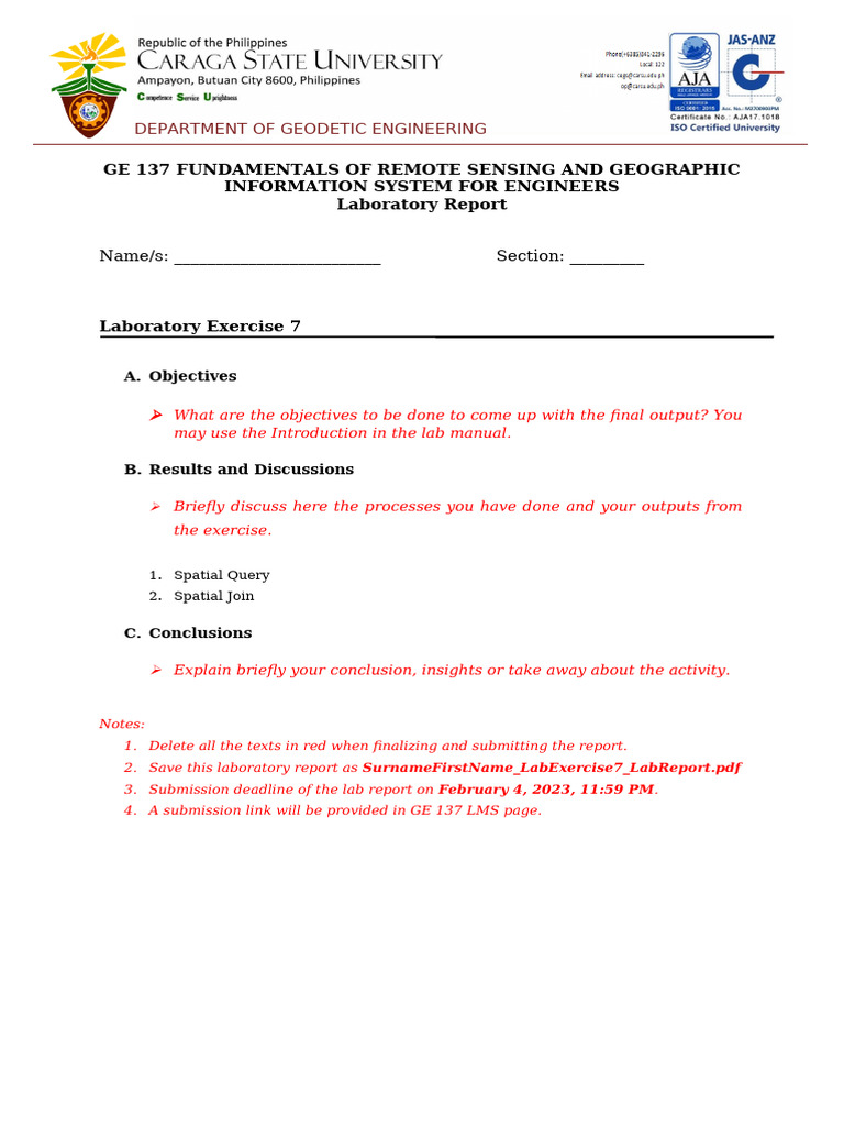 GE 137 Laboratory Exercise 7 - Laboratory Report | PDF