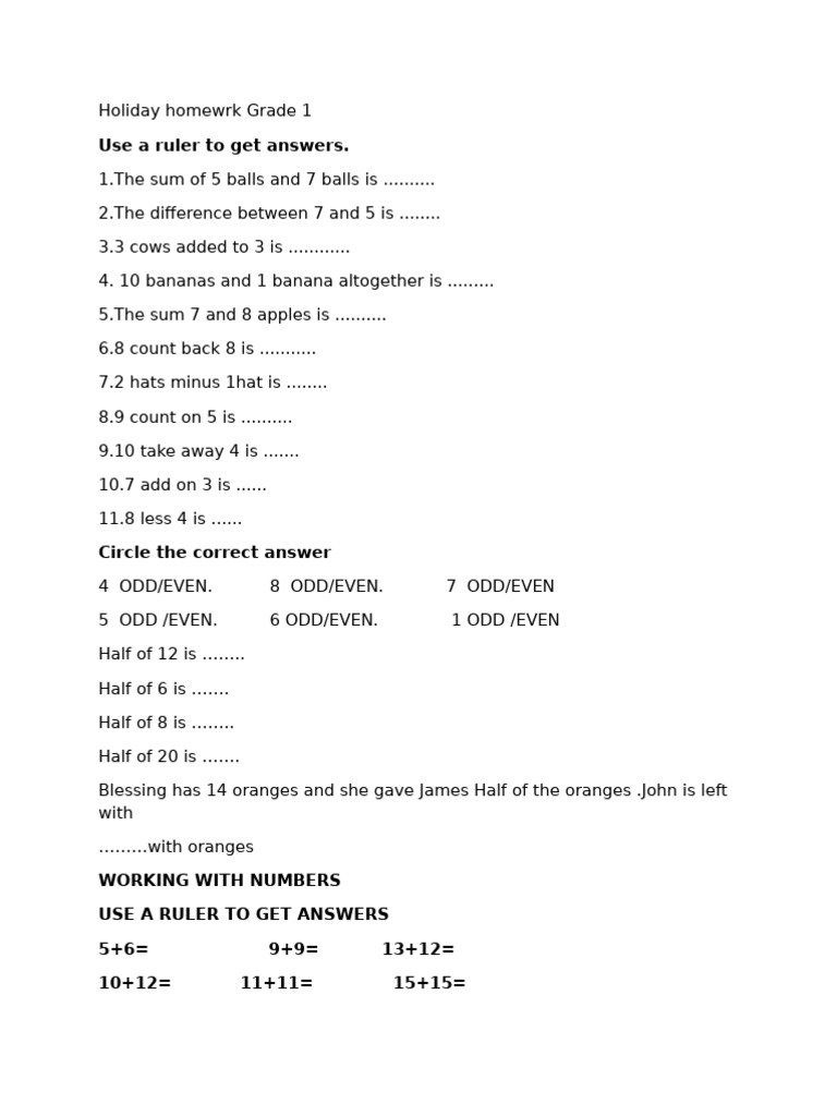 Grade 1 Holiday Work | PDF | Chess | Chess Theory