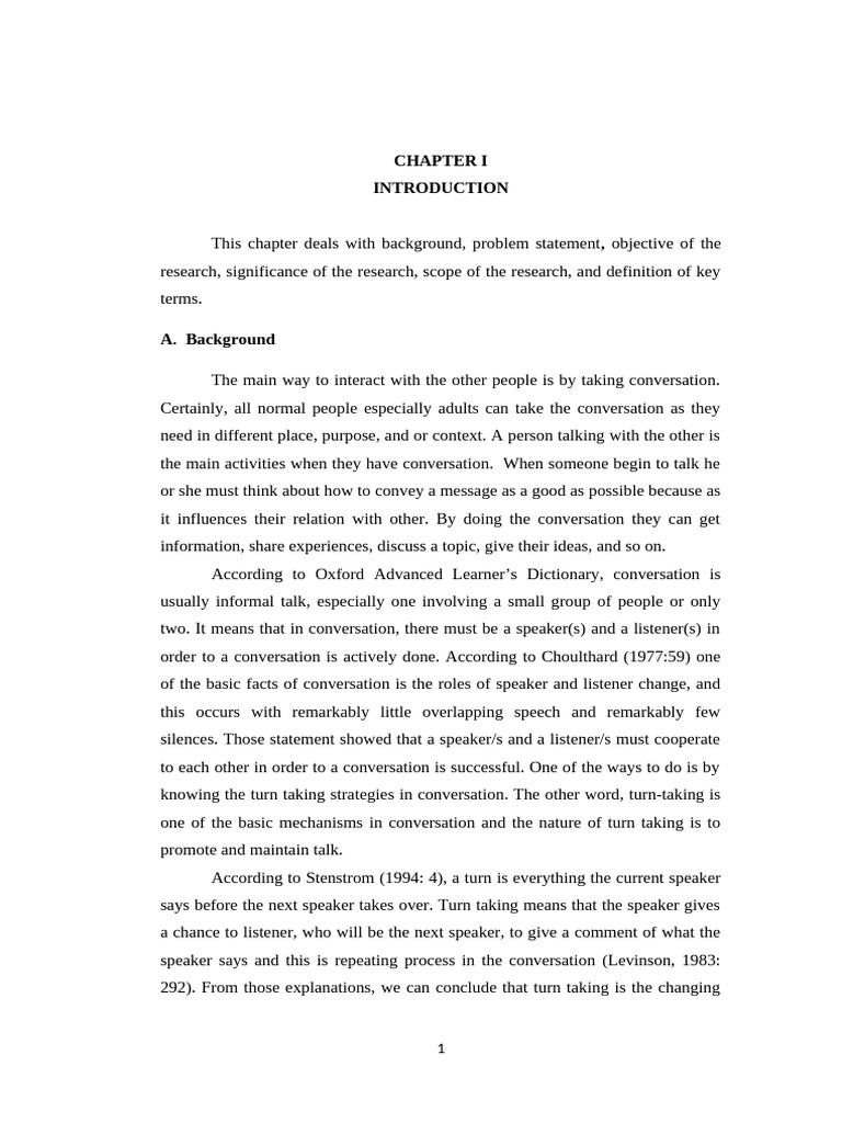 Turn Taking Strategies Used by Adult in | PDF | Human Communication ...