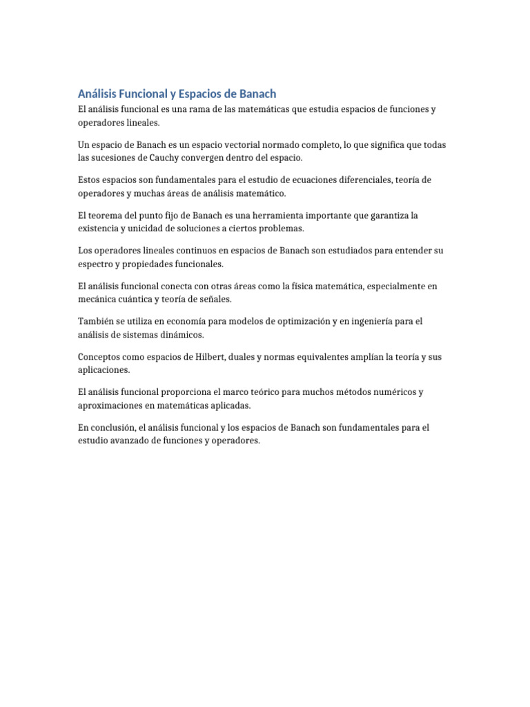 Analisis Funcional Banach | PDF