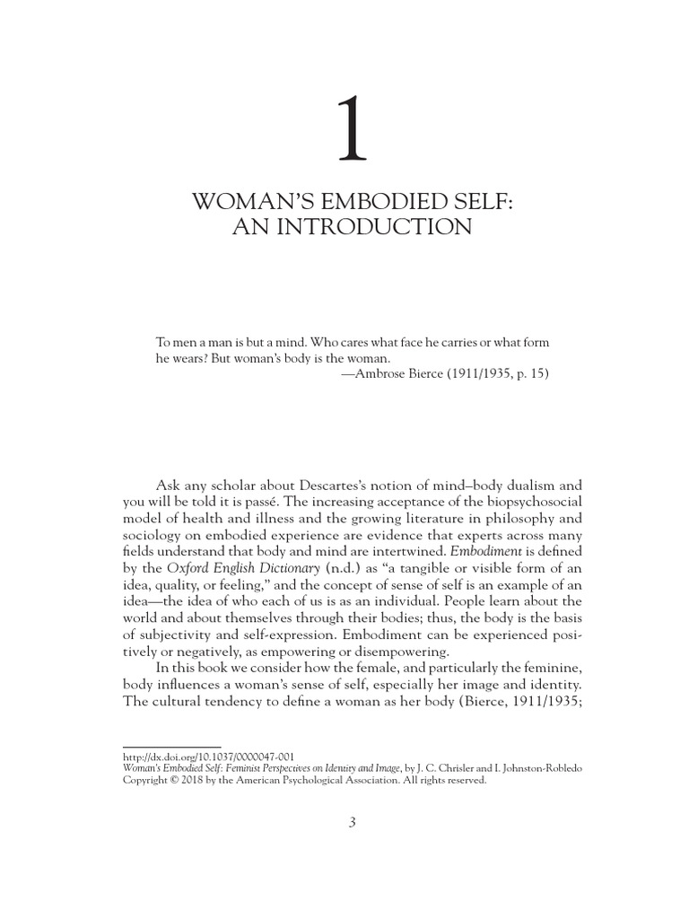 Women's Embodied Self and Identity | PDF | Woman | Body Image