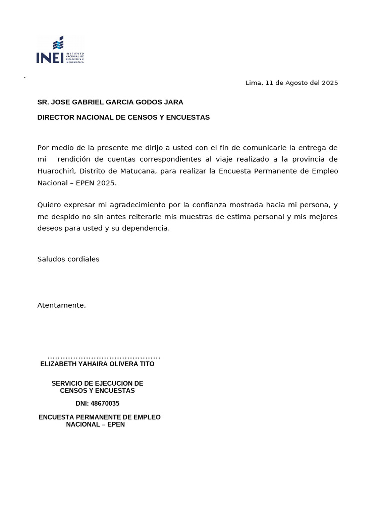 OFICIO - PRESENTACION | PDF