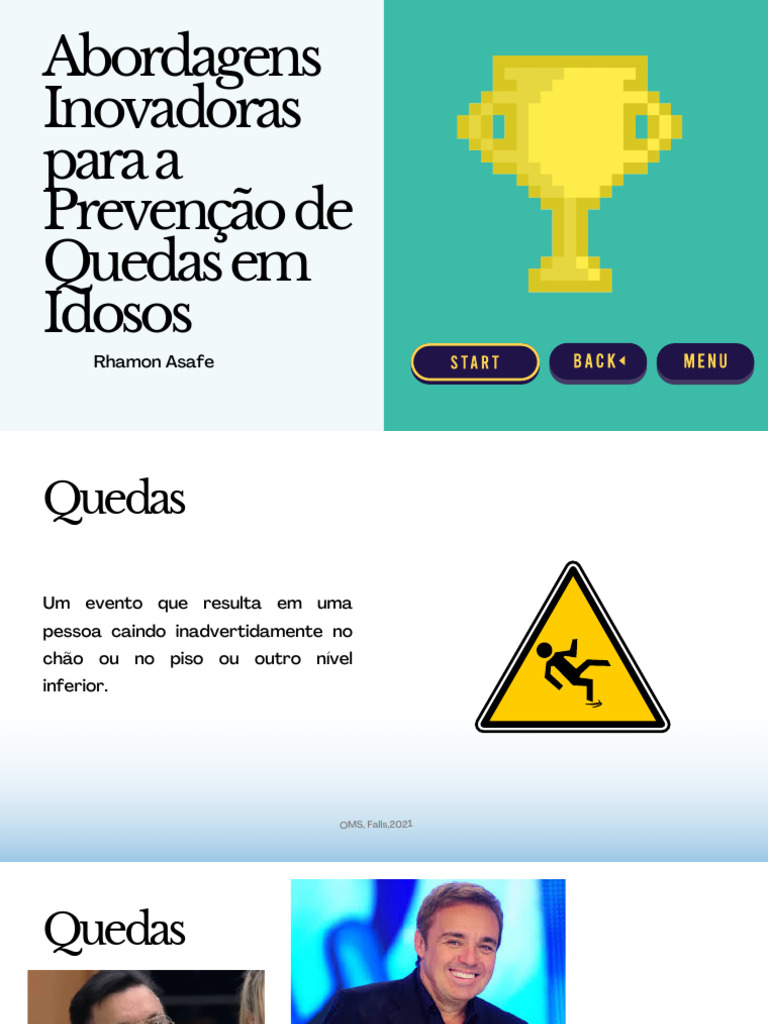 Prevenção de Quedas em Idosos: Exergames | PDF | Psicologia | Educação ...