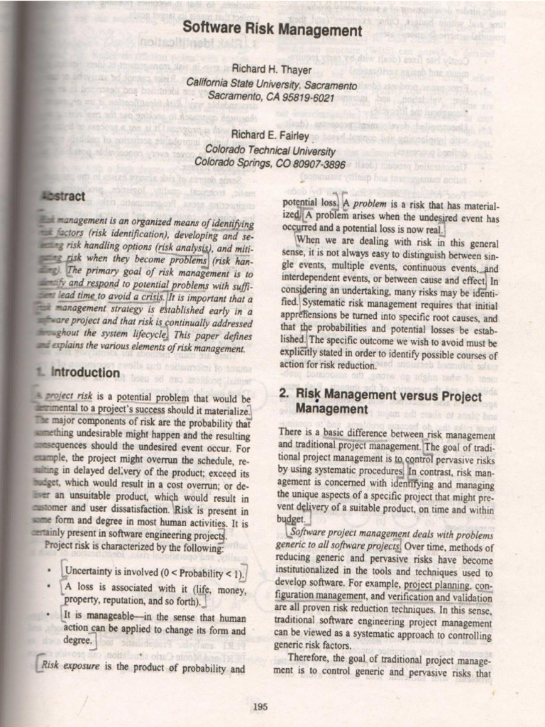 Risk Management | PDF