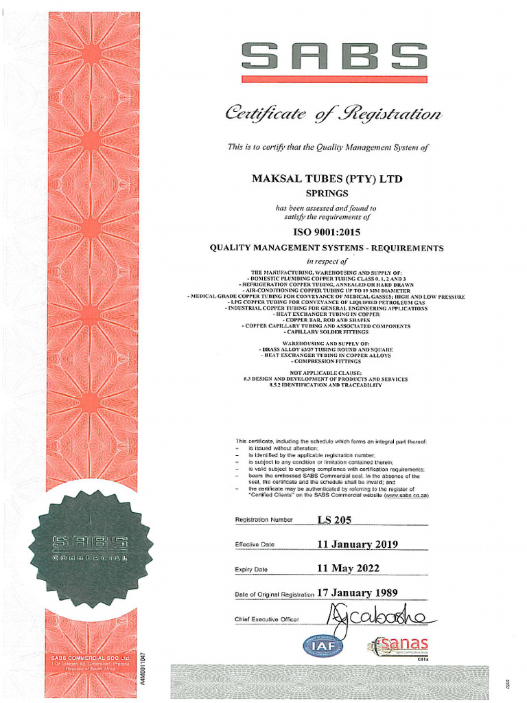 6b. ISO - NEW Copper Pipe | PDF