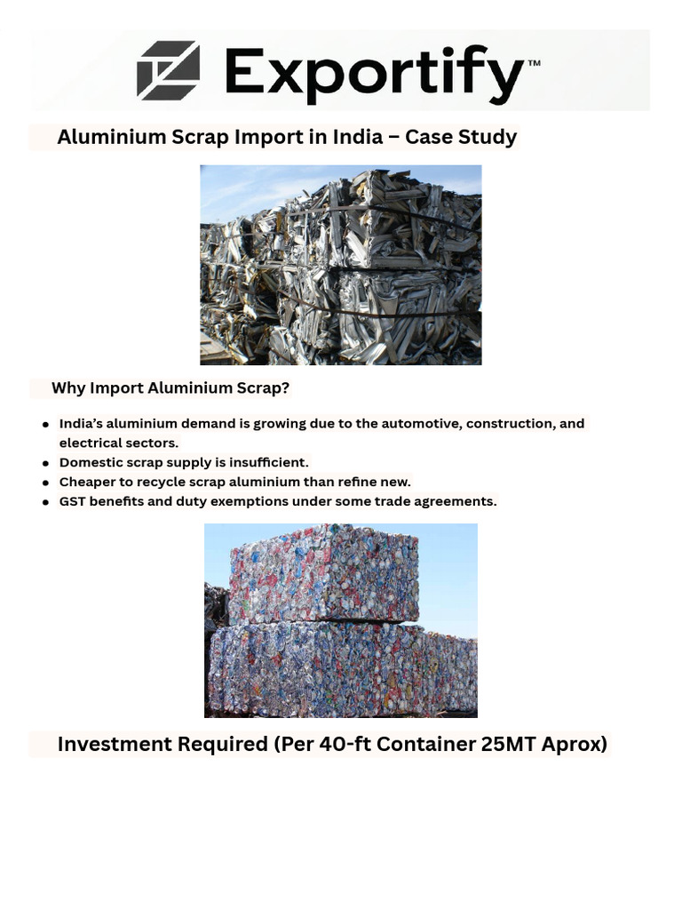 Aluminium Scrap Import | PDF | Scrap | Cargo