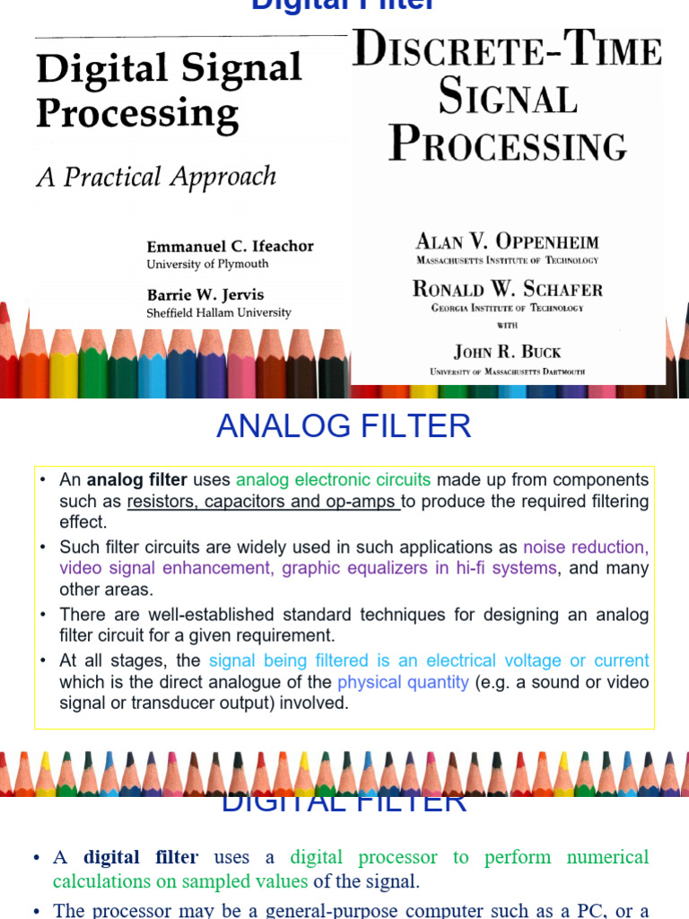 Analog vs Digital Filters Explained | PDF | Analogue Electronics ...