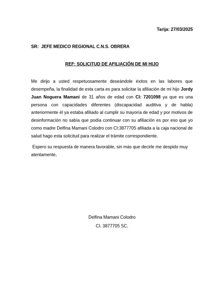 Afiliacion DELFINA | PDF