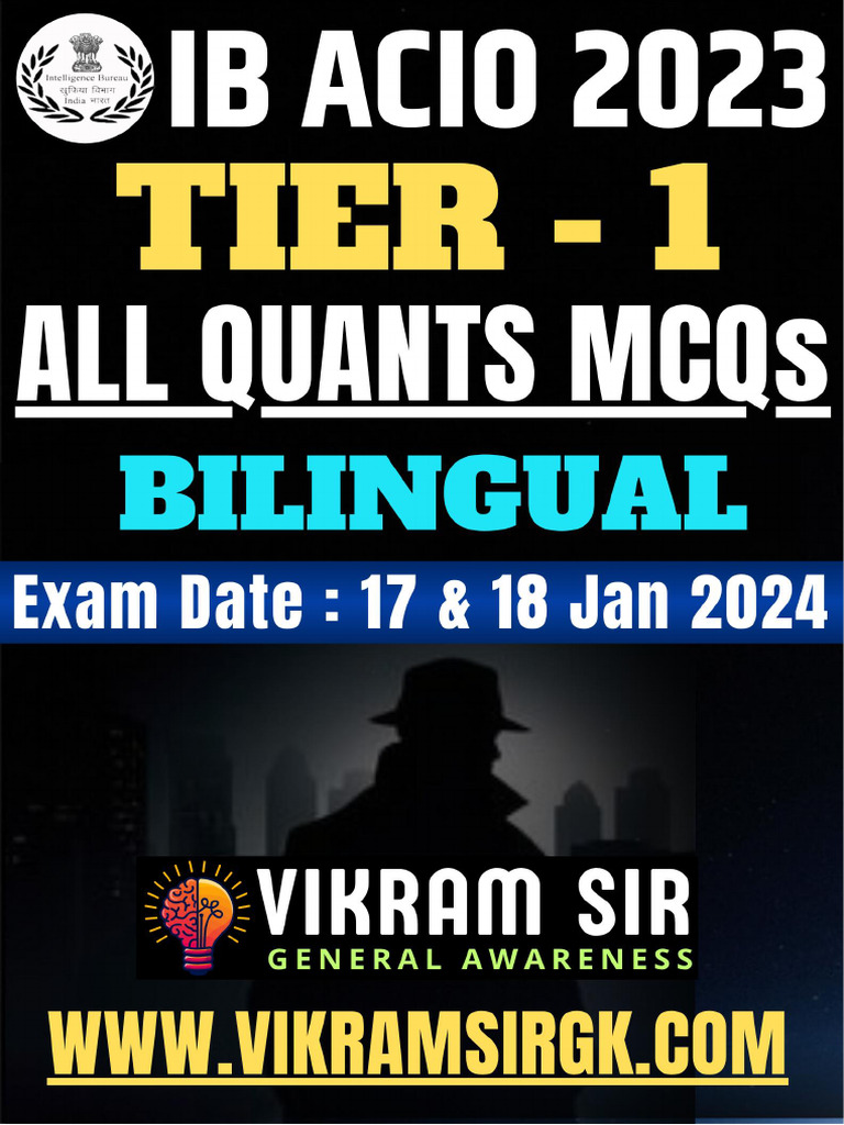 All QUANTS Questios - ACIO 2023 Exams - Bilingual | PDF