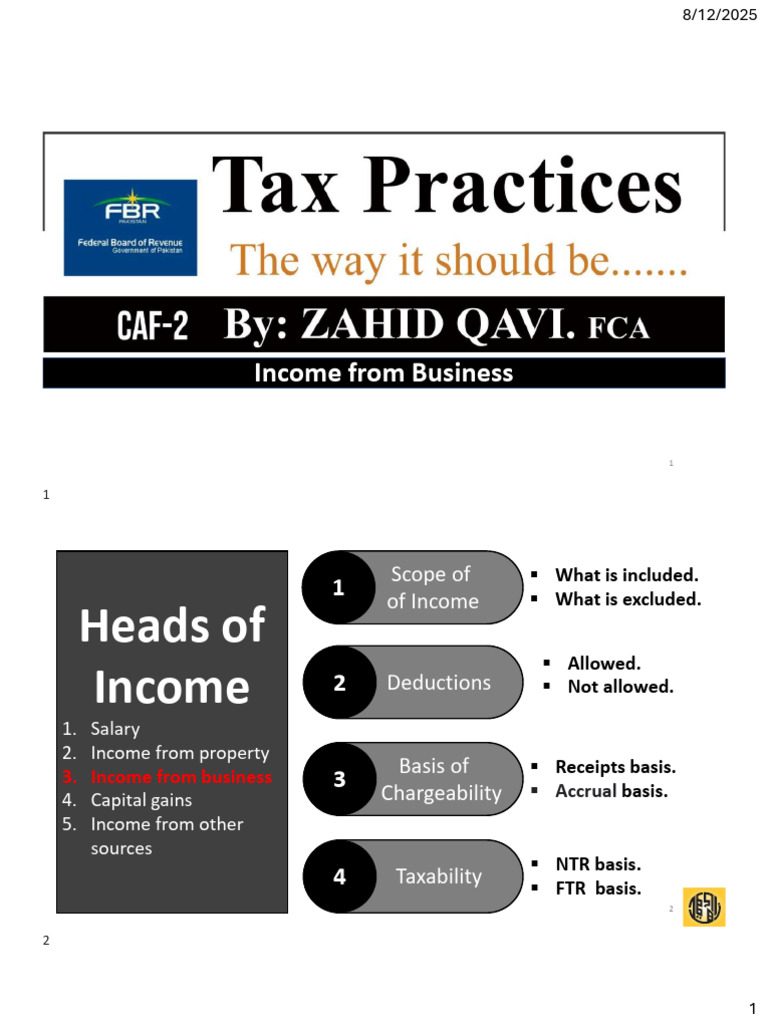 Taxation of Business Income and Deductions | PDF | Depreciation | Expense