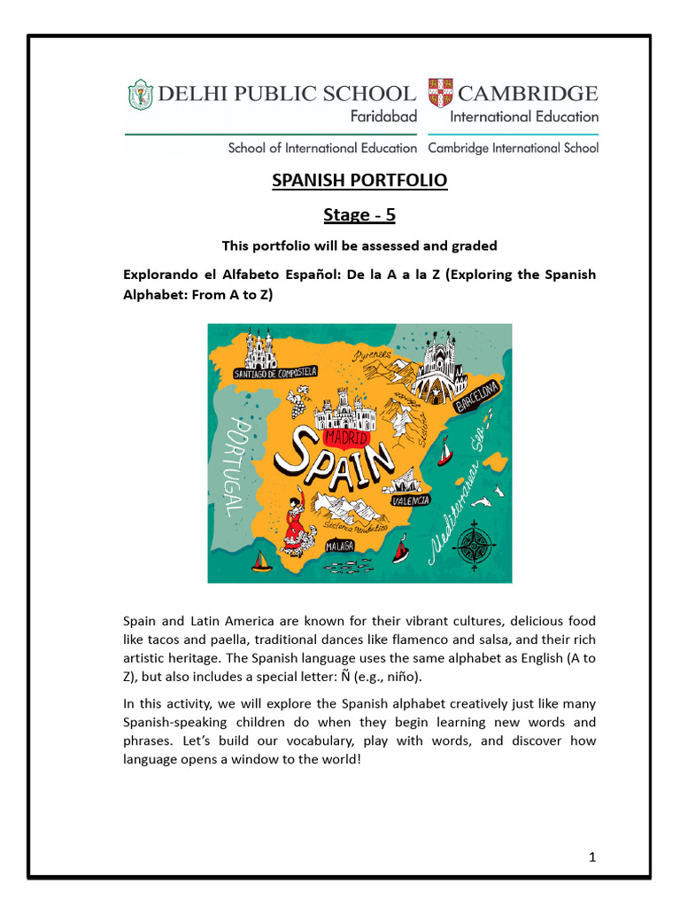 Spanish Portfolio Stage 5 | PDF