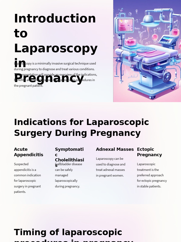 Laparoscopy in Pregnancy: Overview & Techniques | PDF | Pregnancy | Surgery
