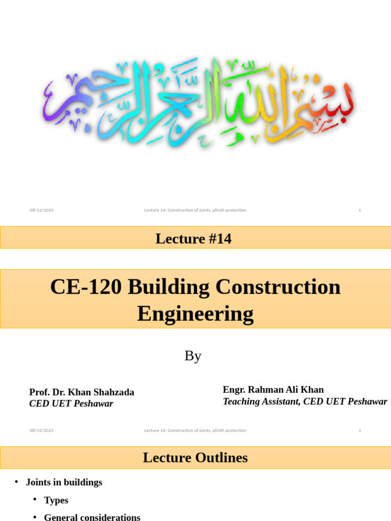 Building Joints and Plinth Protection Guide | PDF | Thermal Expansion ...