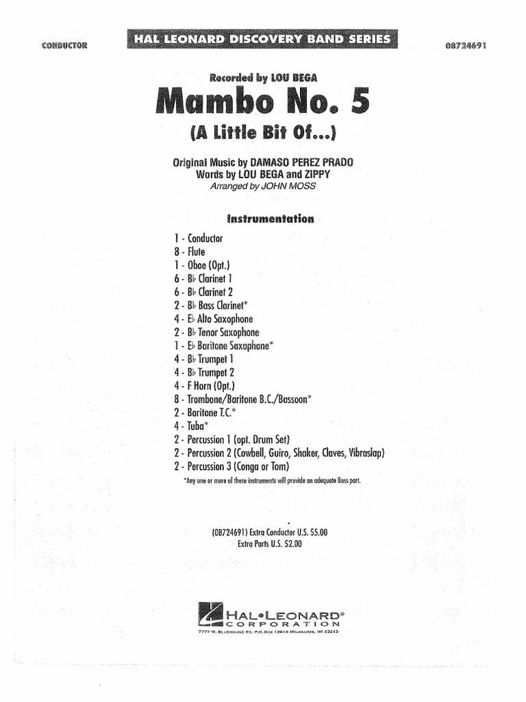 Lv. 1-Mambo Nº 5 (John Moss) | PDF