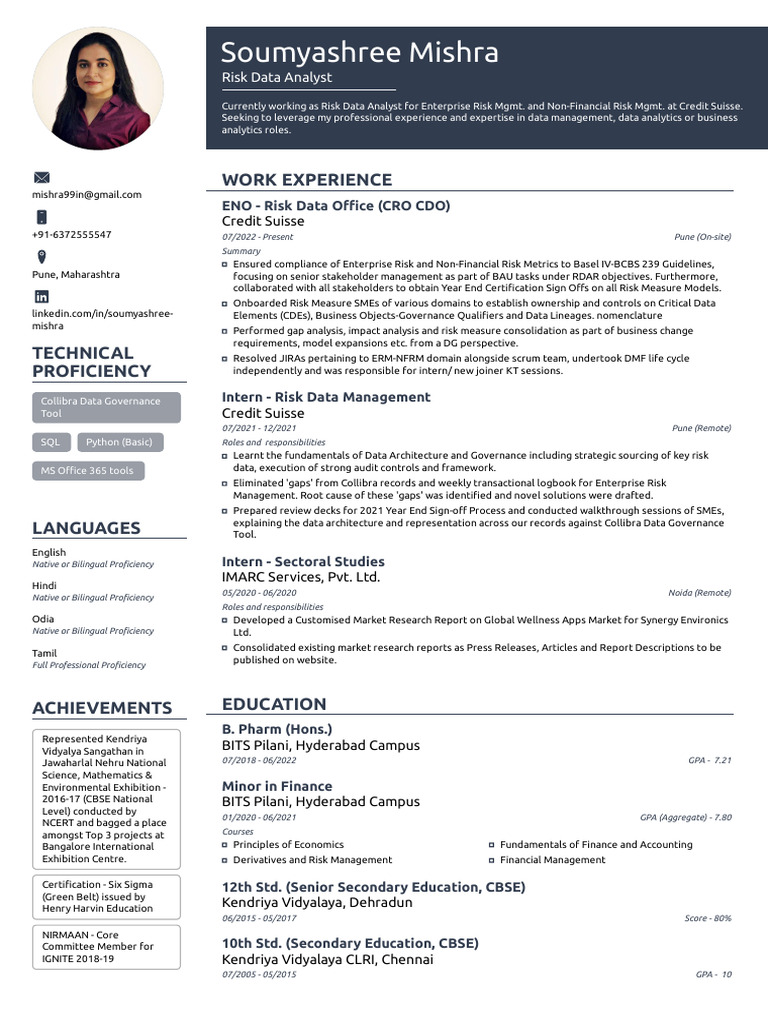 Soumyashree Resume PDF | PDF | Business