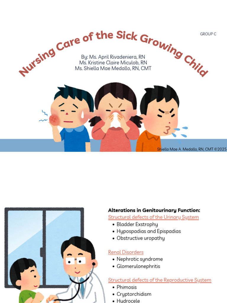 Sick Growing Child Nursing Parttt 1 | PDF | Medical Specialties | Urology