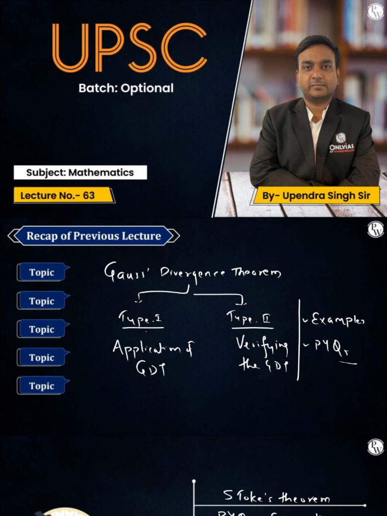 Mathematics 63 - Class Notes - UPSC Mathematics Optional 2024 (Hinglish ...