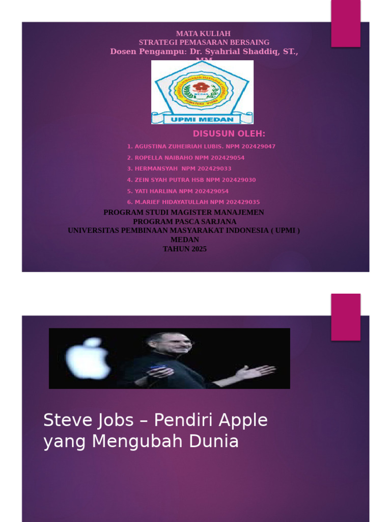 Steve Jobs Pendiri Apple Yang Mengubah Dunia | PDF