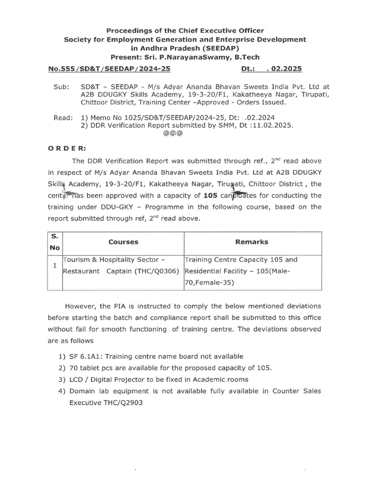 Adyar Ananda Bhavan Sweets India Pvt. Ltd. | PDF