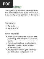 Current Blox Fruits Stock Overview | PDF