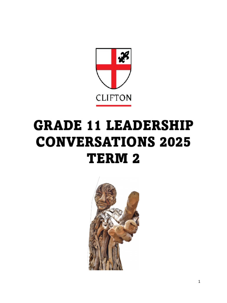 Leadership Booklet Term 2 2024-25 | PDF | Leadership | Liberal Arts ...