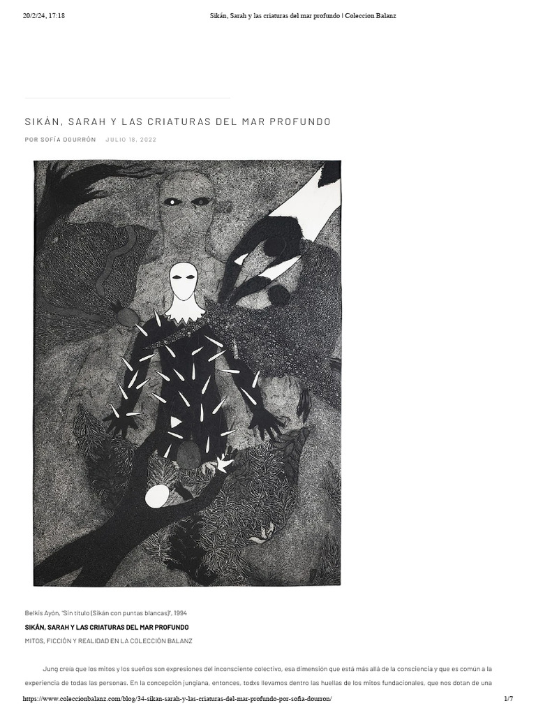 Sikan Sarah y Las Criaturas Del Mar Profundo Coleccion Balanz | PDF ...