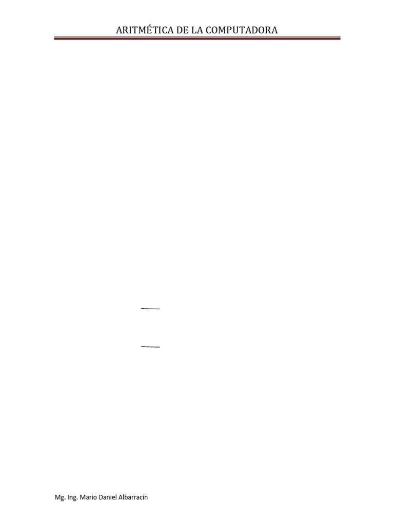 Aritmética de La Computadora | PDF | Decimal codificado en binario | Poco