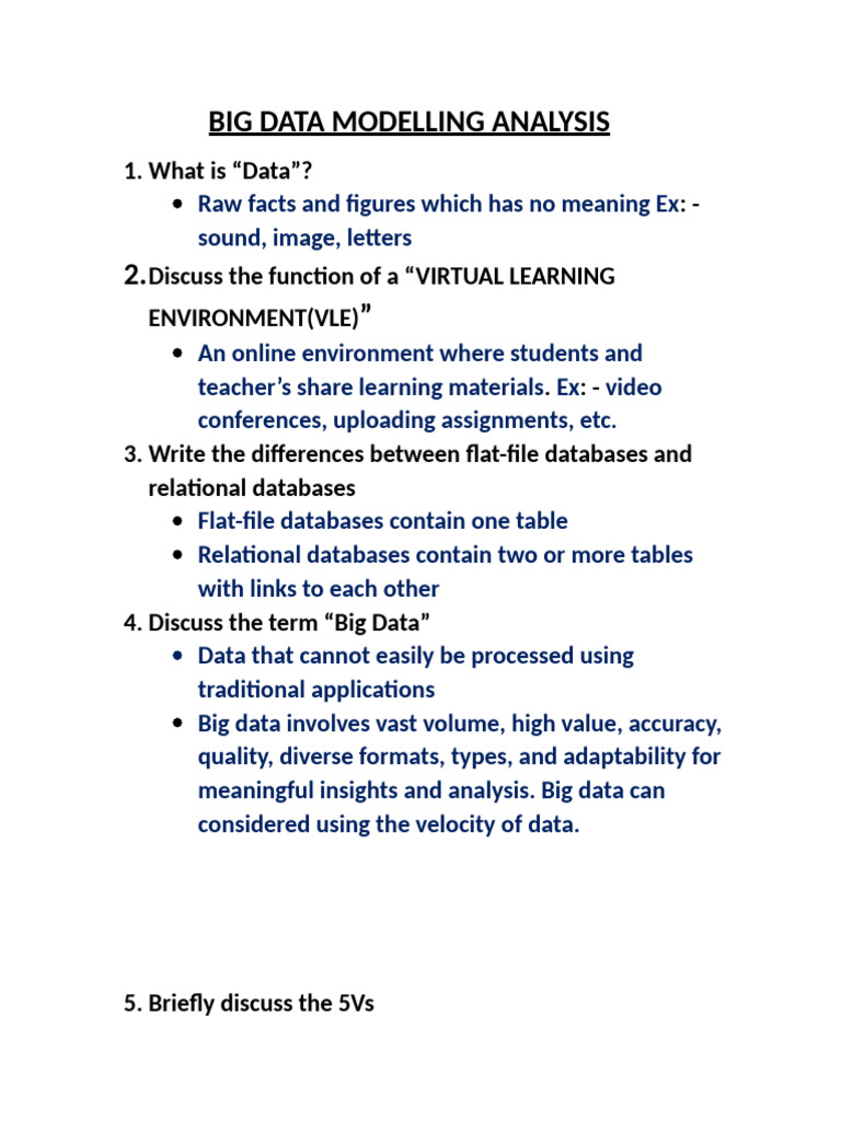 Big Data Modelling Analysis | PDF | Big Data | Databases