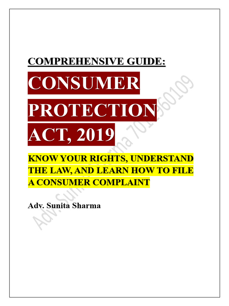 Consumer Protection Act 2019 | PDF | Mediation | Consumer Protection