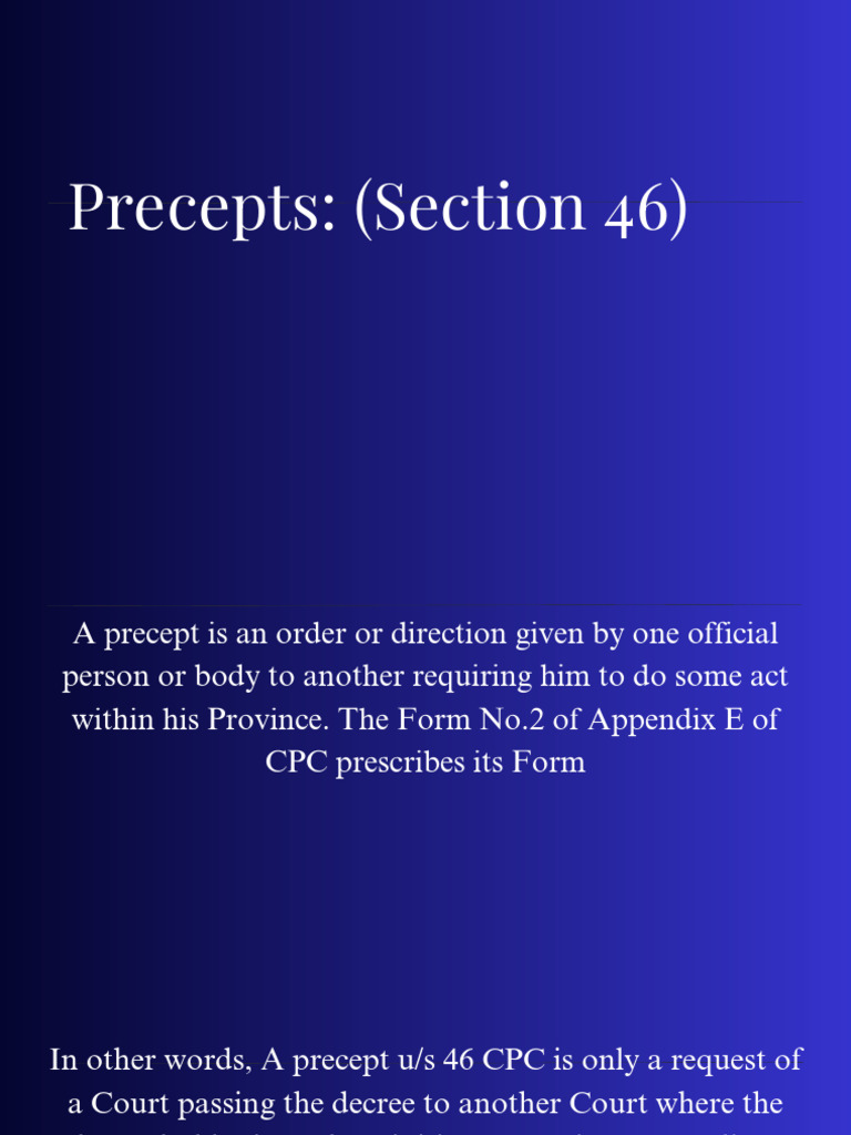 Precepts (Section 46), Garnishee Order (Class 6) | PDF | Judgment (Law ...