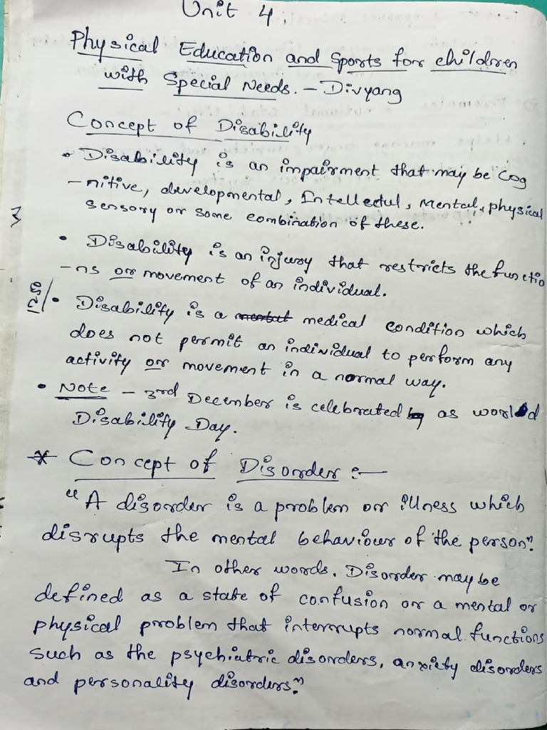 Chapter 4 Physical Education Notes | PDF