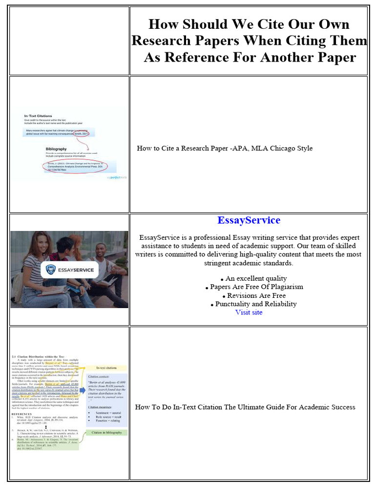 How Should We Cite Our Own Research Papers When Citing Them as ...