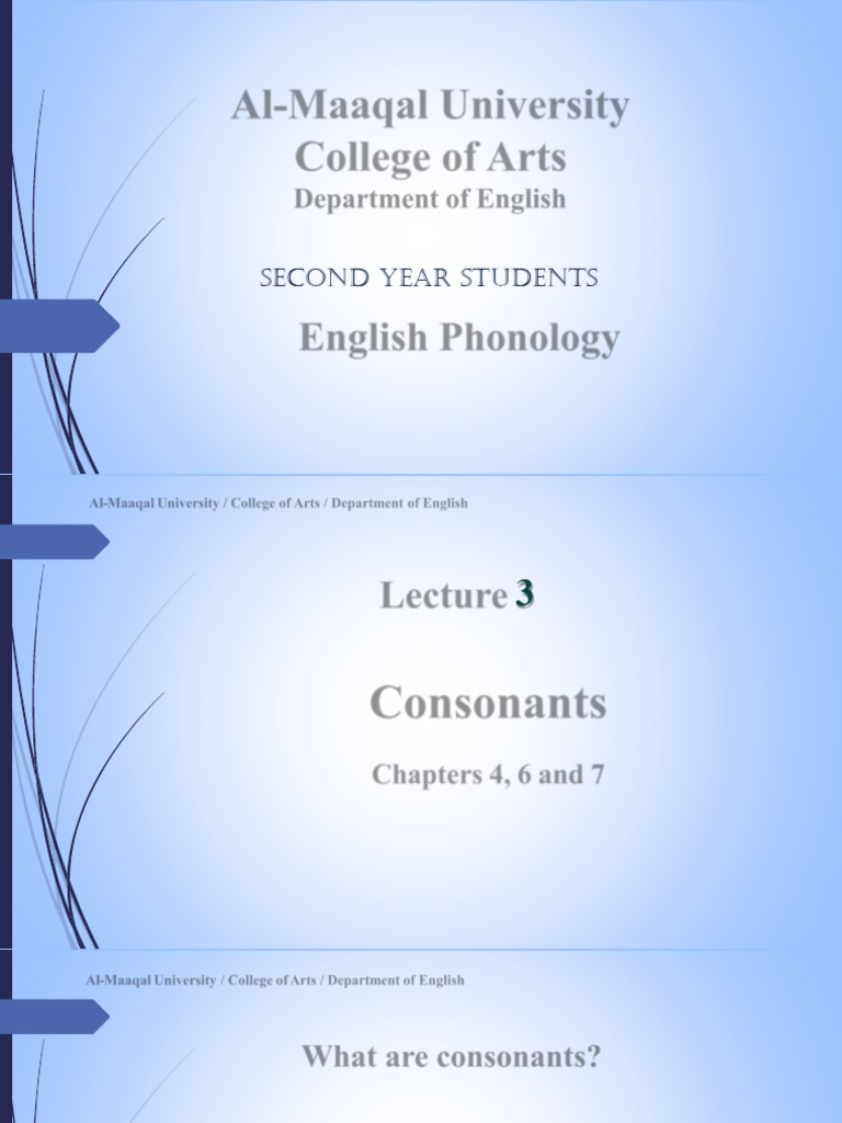 Understanding English Consonants | PDF | Consonant | Linguistics