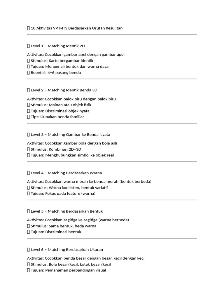 10 Aktivitas VP-MTS | PDF