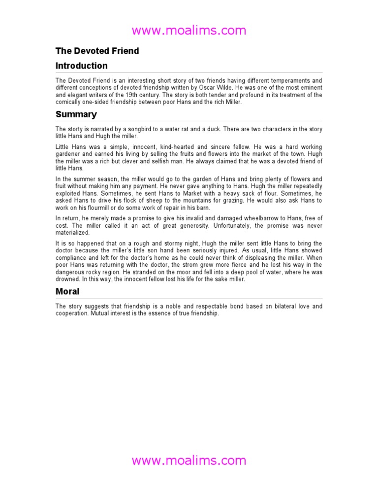 383 The Devoted Friend | PDF