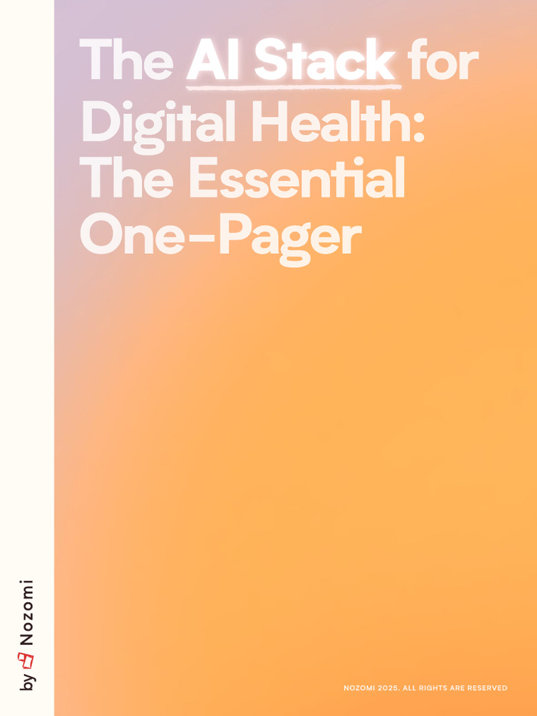 Essential AI Stack for Digital Health | PDF | Computational ...