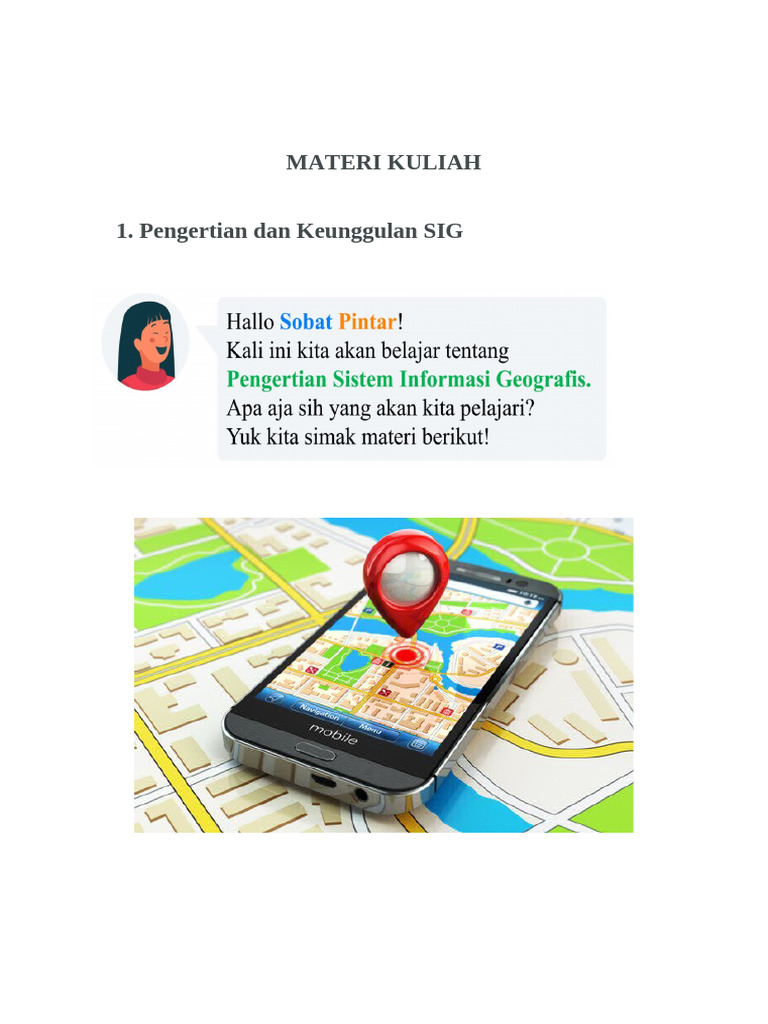 Pengertian Dan Keunggulan SIG | PDF