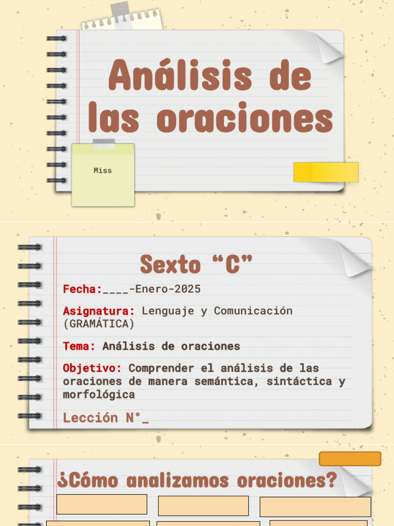 Análisis de Oraciones en Gramática | PDF