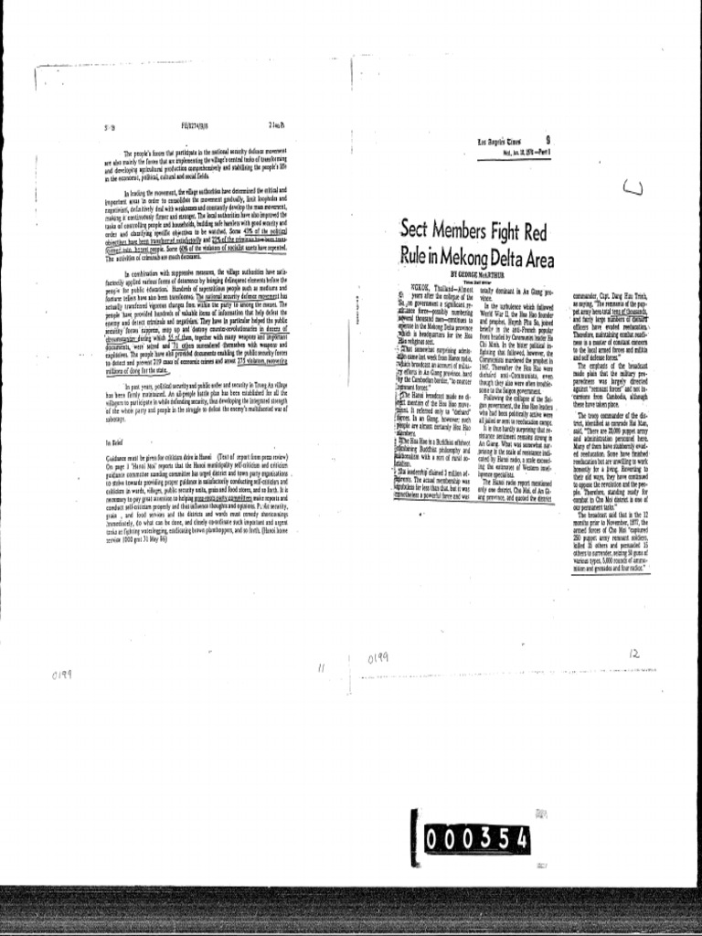 Sect Members Fight Red Rule in Mekong Delta Area | PDF