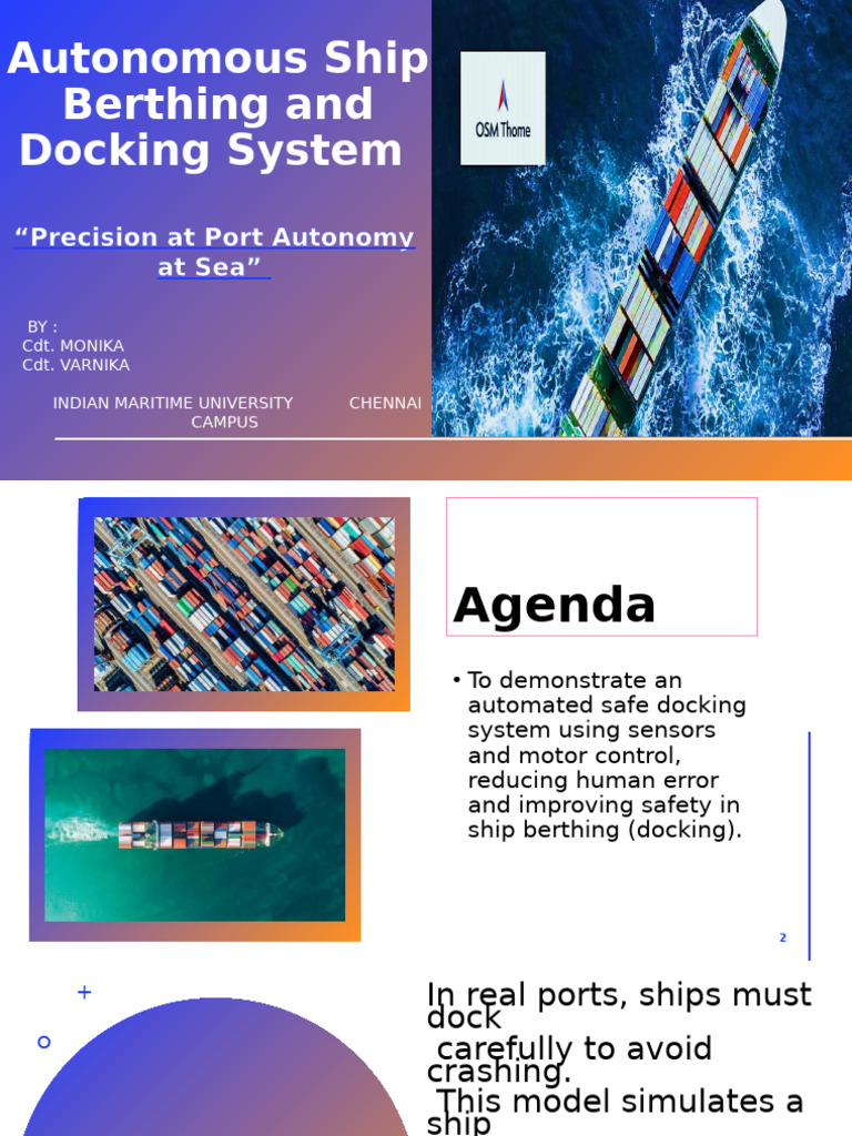 Autonomous Ship Berthing and Docking System | PDF