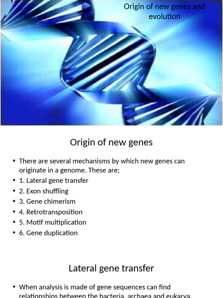 Mechanisms of New Gene Evolution | PDF | Gene | Evolution