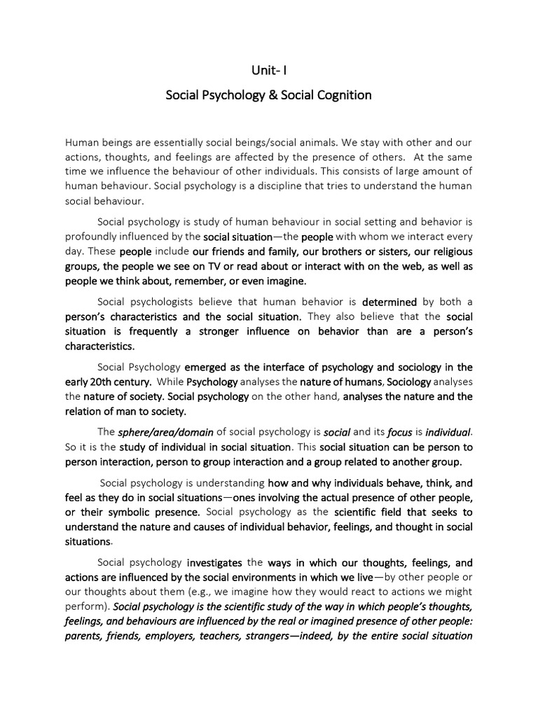 Understanding Social Psychology Basics | PDF | Social Psychology ...