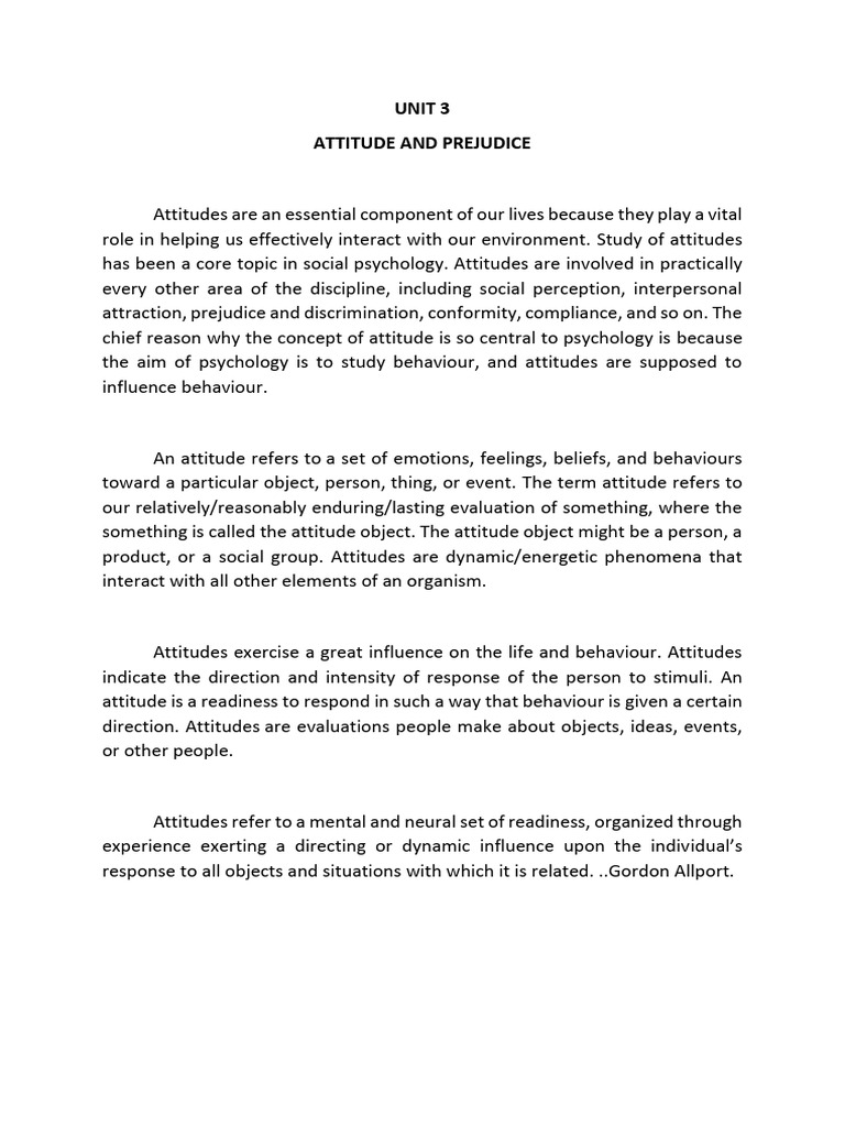 Sources of Attitude Formation | PDF | Attitude (Psychology) | Prejudices